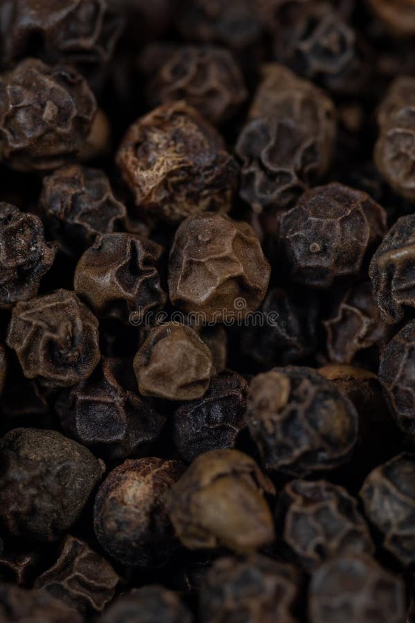 Black Pepper Macro Photo with Detailed Texture Stock Photo - Image of ...