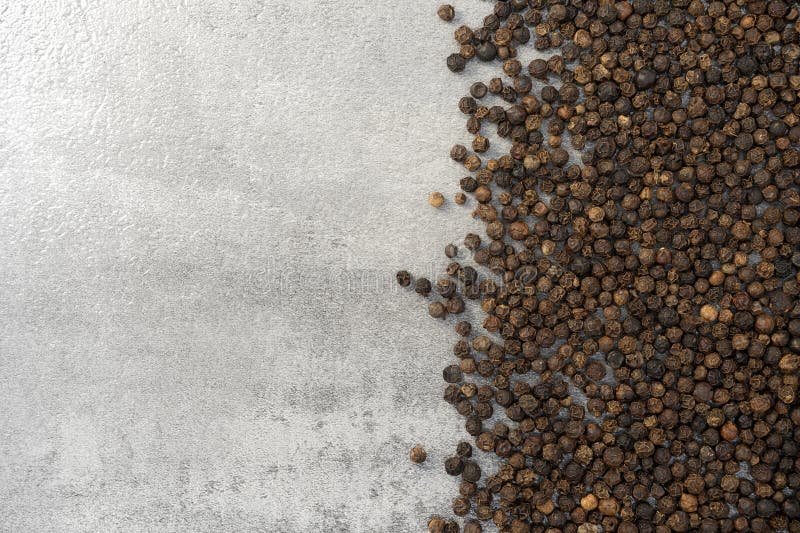 Black Pepper Pile on Stone Texture Background Stock Image - Image of ...