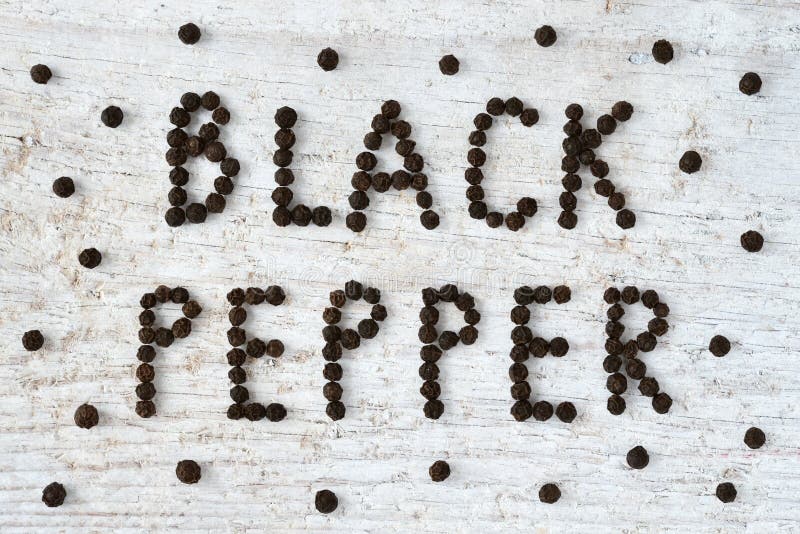 Black pepper writing stock image. Image of brown, antioxidant - 105537255
