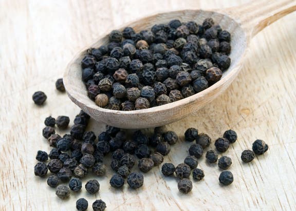 Black peppercorns stock image. Image of wooden, group - 19419595