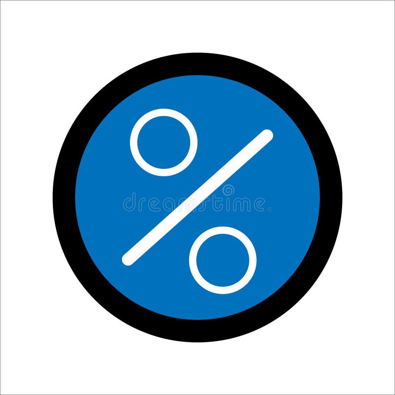 Black Percentage Icon on a White Background. Vector EPS10 Stock ...