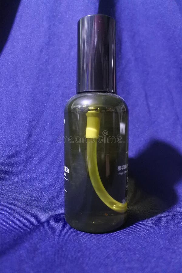 Black Perfume Bottle and White Lily Flower, Mockup Stock Photo - Image ...