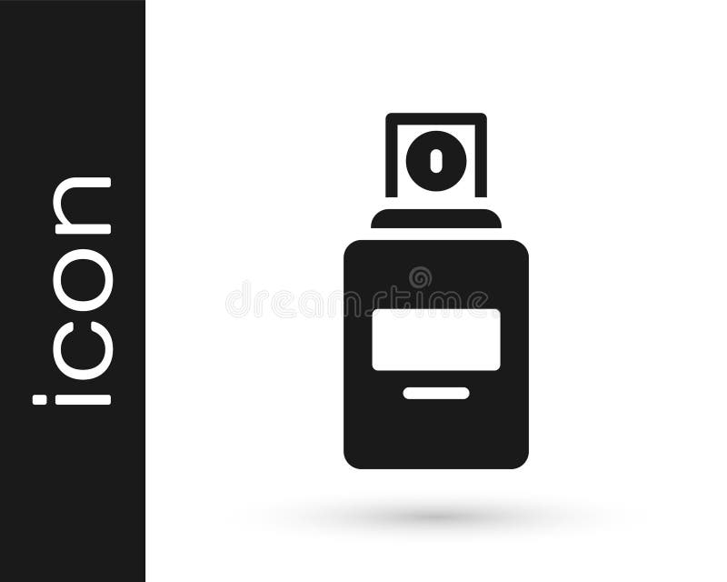 Black Perfume Icon Isolated on Transparent Background. Vector ...