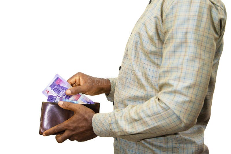 Black Person Holding Brown Wallet with Ghanaian Cedi Notes, Hand ... Black Person Holding Brown Wallet with Ghanaian Cedi Notes, Hand ...