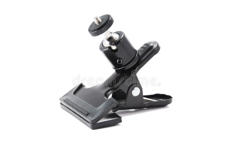 Black photo clamp stock image. Image of adjustable, attached - 54385577