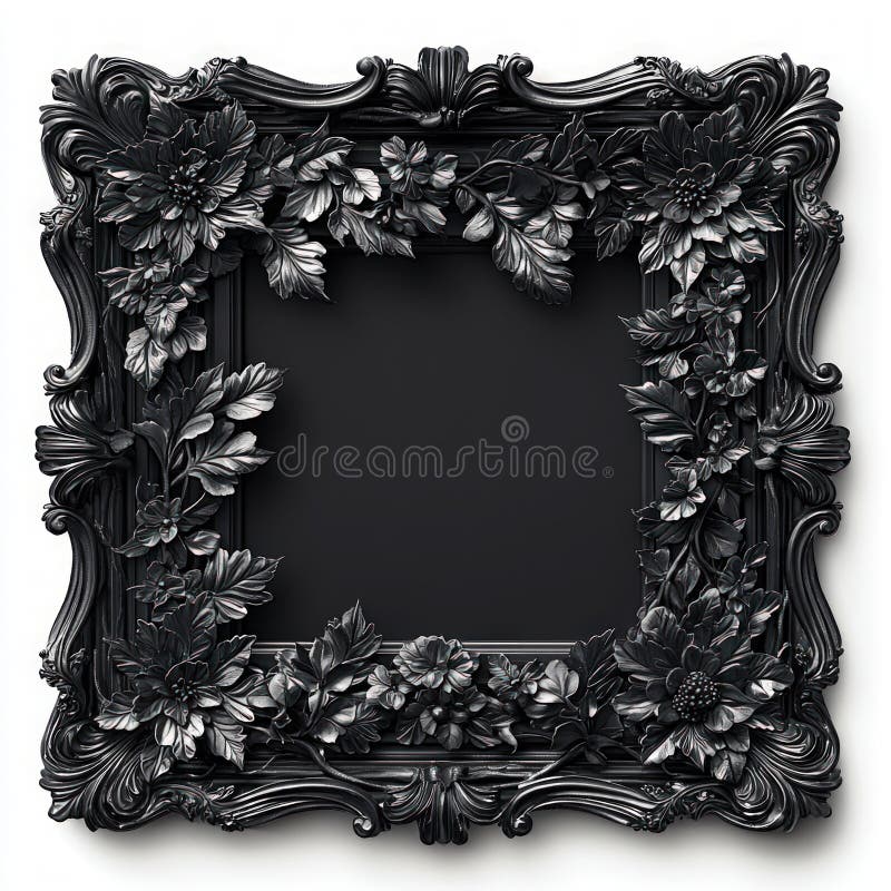 Black photo frame isolated stock image. Image of frame - 370286115