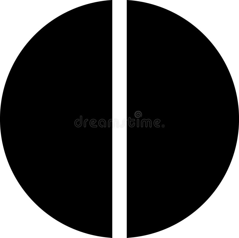 Black Pie Charts Icon. Circle Flat Diagram. Infographic Simple Elements ...