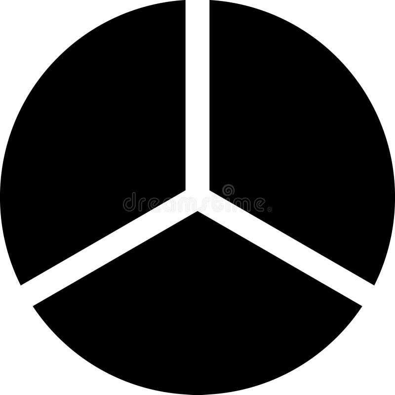Black Pie Charts Icon. Circle Flat Diagram. Infographic Simple Elements ...