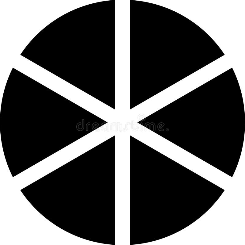 Black Pie Charts Icon. Circle Flat Diagram. Infographic Simple Elements ...