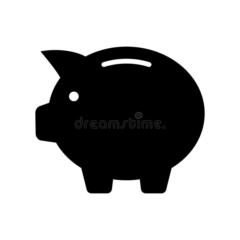 Black Piggy Bank. Financial Investment Accumulation Stock Vector ... Black Piggy Bank. Financial Investment Accumulation Stock Vector ...