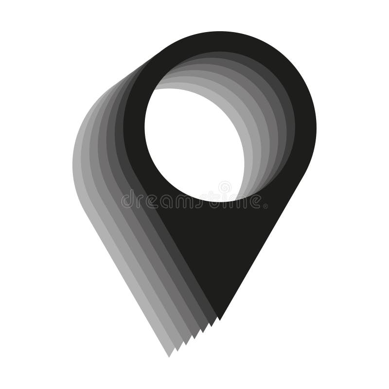 Black Pin Icon. Mark Location. Web Search Button Concept. Vector ...