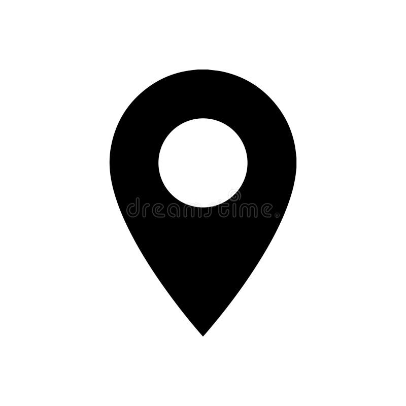 Black Pin Location Icon. Map Icon. Outline Address Symbol Stock ...
