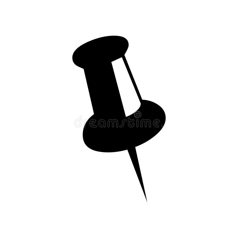 Black Pin Symbol for Banner, General Design Print and Websites. Stock ...