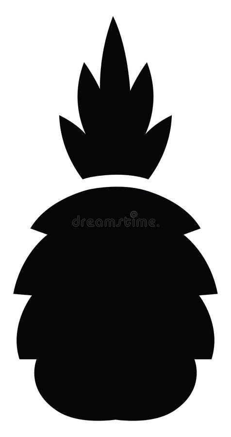 Black pineapple, icon stock vector. Illustration of object - 259785452