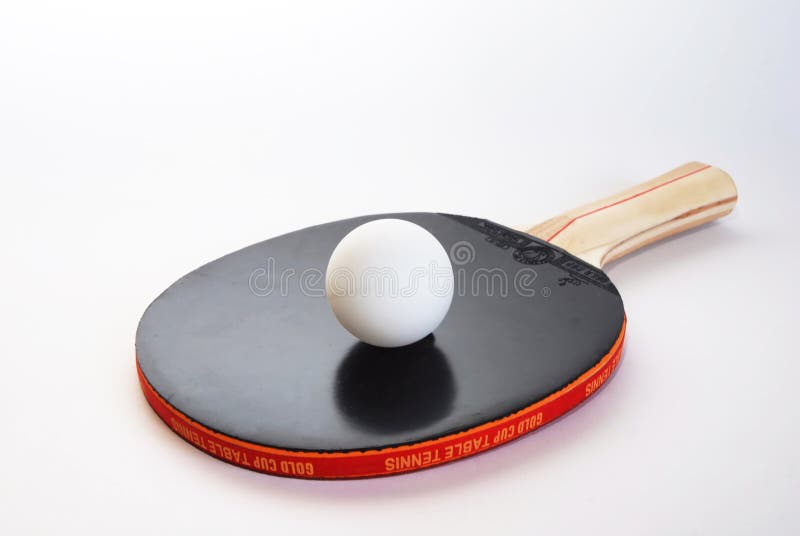 Black Ping-pong Paddle With The Ball Stock Photo - Image of port ...