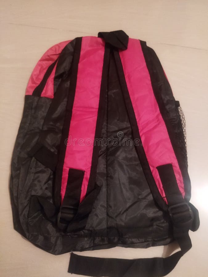 Black and Pink Colour Backpack Bag Stock Image - Image of clothes ...