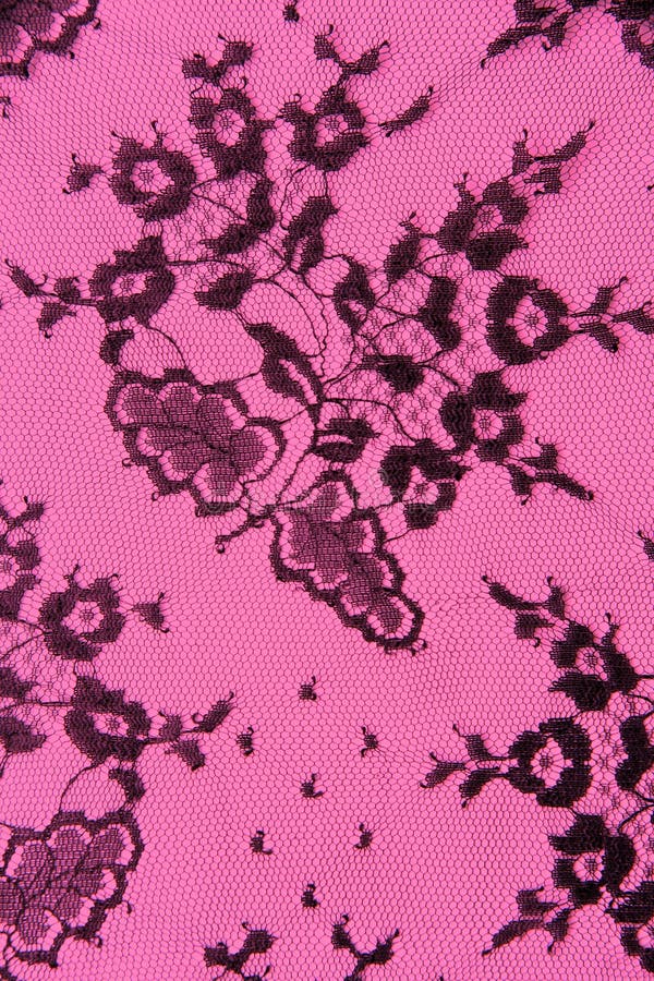 Black and Pink Fine Lace Texture Stock Image - Image of textile ...