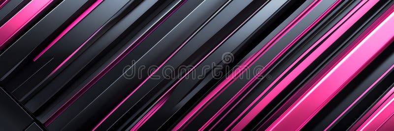 Black Pink Gradient Smooth Shiny Metal Theme Striped Diagonal Lines and ...