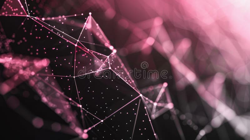 Black and Pink Gradient Web Background with Geometry. Stock ...