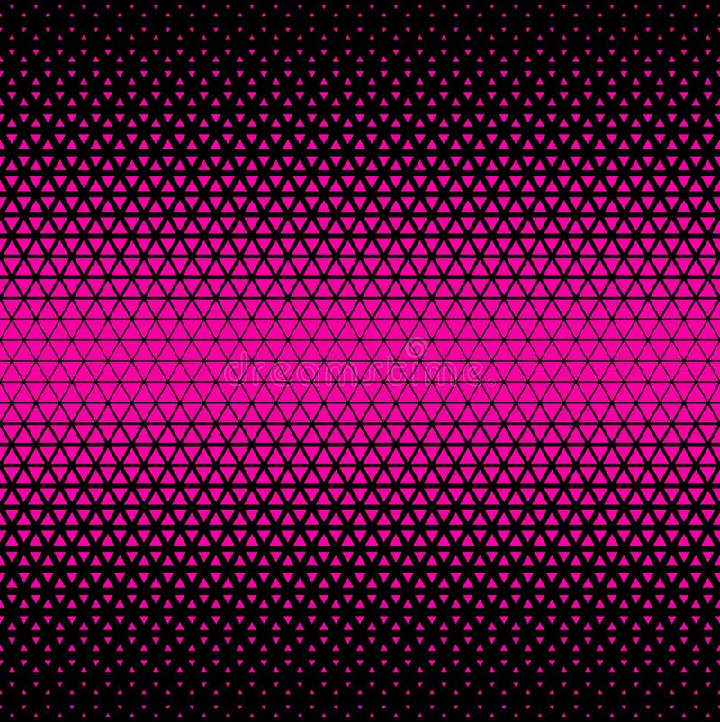 Black Pink Halftone Triangles Pattern. Abstract Geometric Gradient ...