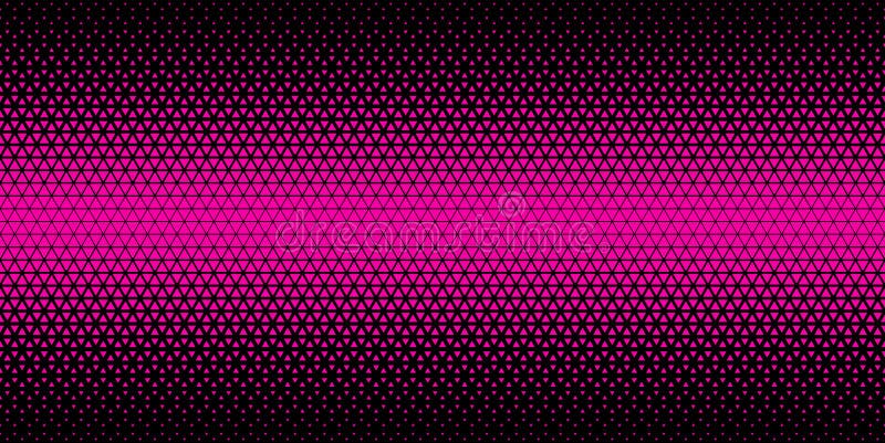 Black Pink Halftone Triangles Pattern. Abstract Geometric Gradient ...
