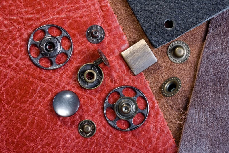 Black-pink Leather And Buttons Picture. Image: 8324185
