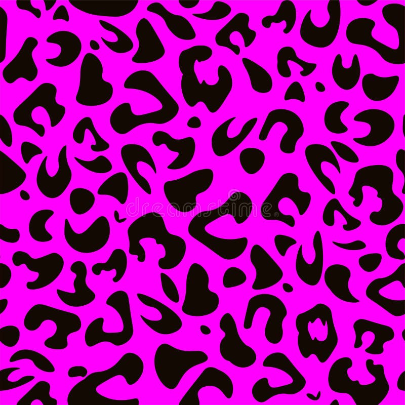 Black and Pink Leopard Seamless Pattern. Fashion Stylish Vector Texture ...