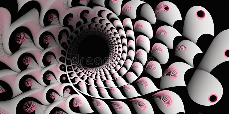 Abstract Recursive Spiral Texture Pattern Stock Illustrations – 59 ...