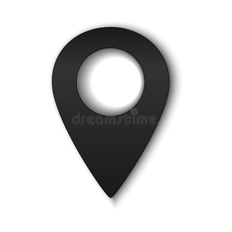 Glossy black map stock vector. Illustration of button - 128006308