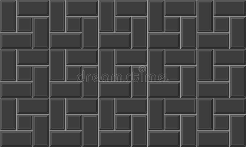 Black Pinwheel Tile Seamless Pattern. Kitchen Backsplash, Toilet or ...