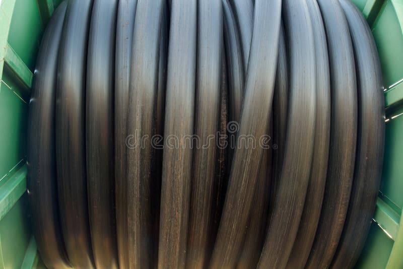 Black Pipe Hose Roll Background and Texture. Stock Photo - Image of ...