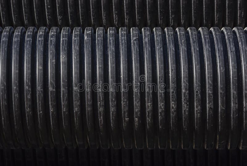 Black Pipe for Water System Stock Image - Image of pipe, perspective ...