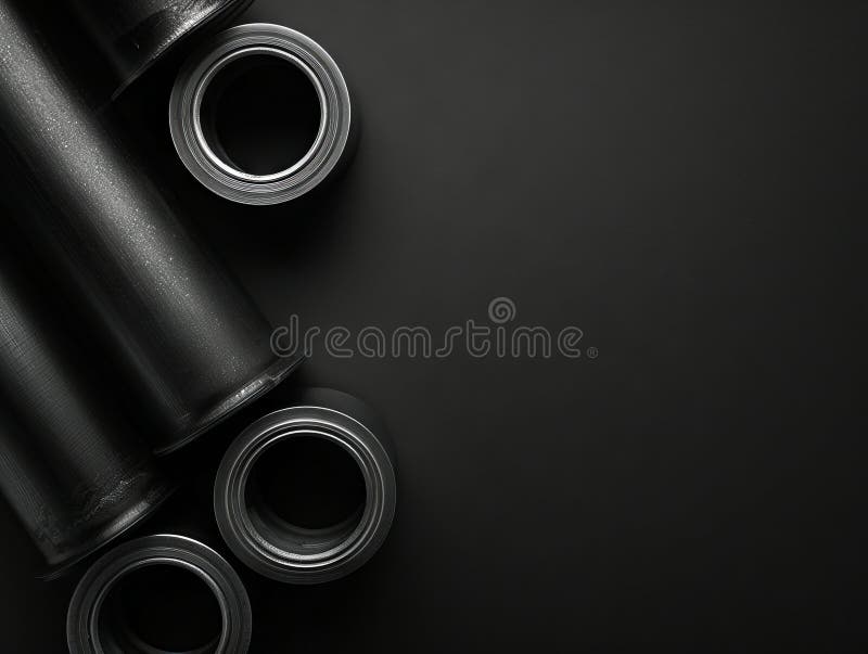 Black PVC Pipes on White Background Stock Image - Image of supply ...