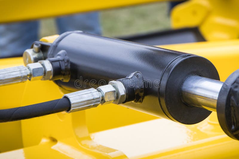 Black Piston or Actuator As Part of Pneumatic or Hydraulic Machine ...