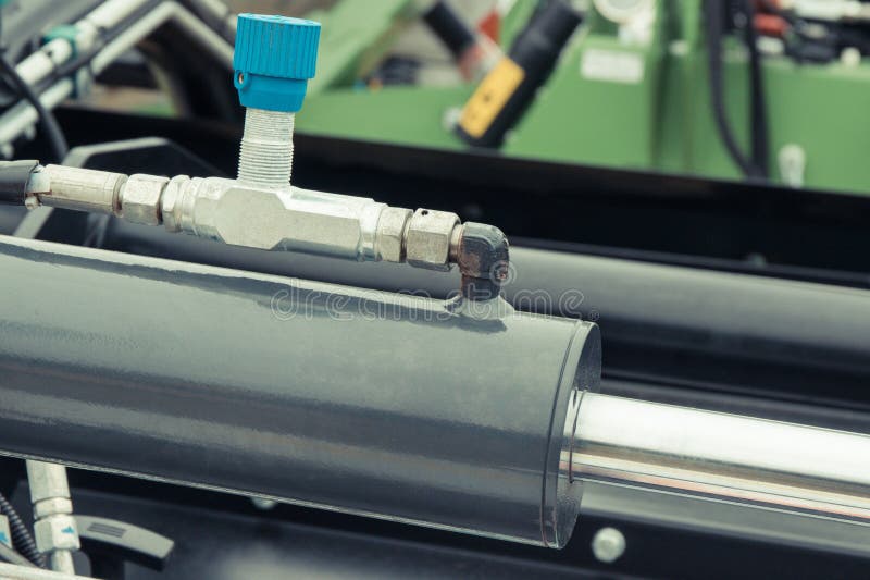 Black Piston or Actuator As Part of Pneumatic or Hydraulic Machine ...