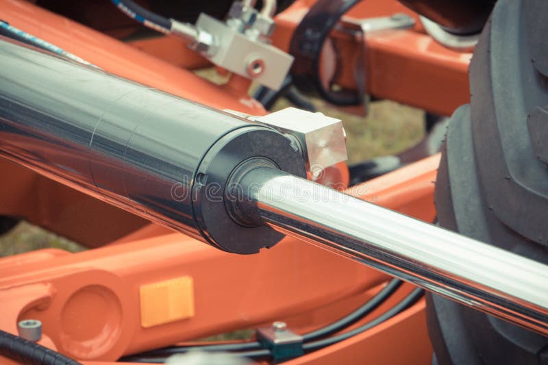 Black Piston or Actuator As Part of Pneumatic or Hydraulic Machine ...