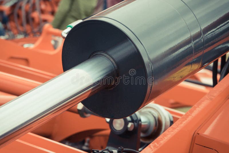 Black Piston or Actuator As Part of Pneumatic or Hydraulic Machine ...