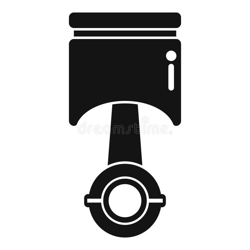 Black Piston Icon Showing Engine Power and Combustion Stock ...