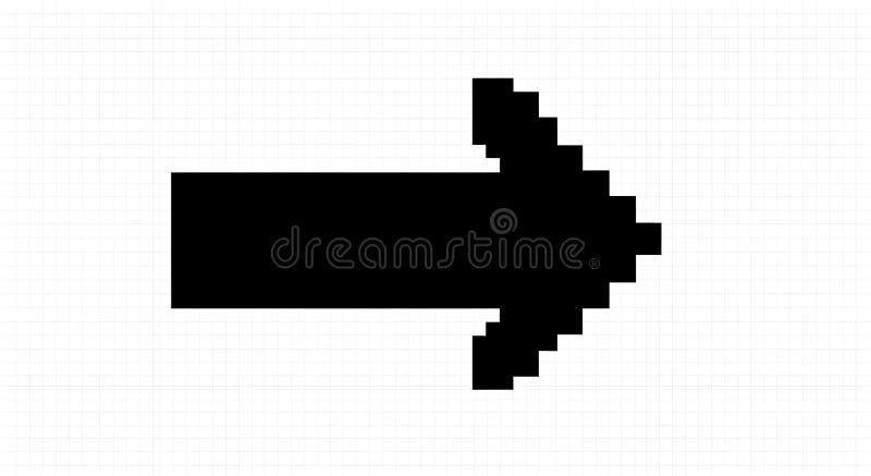 Pixelated Arrow Pointing Right Stock Illustration - Illustration of ...