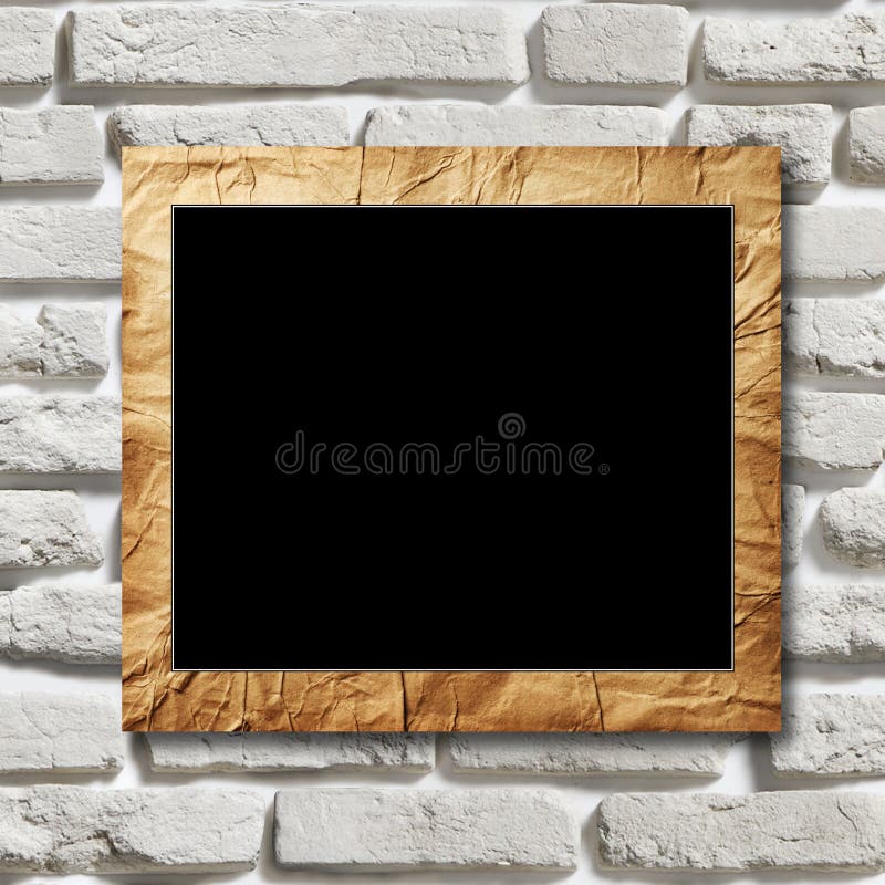 Black Placard with the Crushed Paper in a Decorative Scope Stock ...