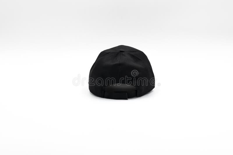 Visor of Black Plain Cap for Men Isolated on a White Background, Side ...