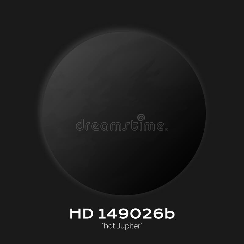 Black Planet of HD 149026b Space Illustration. Hot Jupiter Planet Stock ...