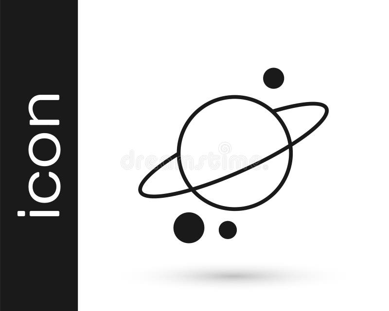 Black Planet Earth and Radiation Symbol Icon Isolated on White ...