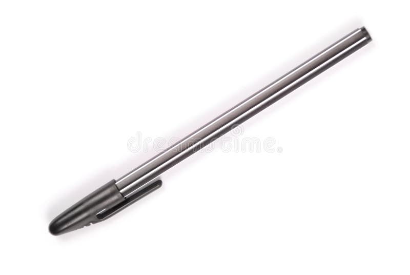 Black Plastic Ballpoint Pen Stock Photo - Image of color, accessories ...