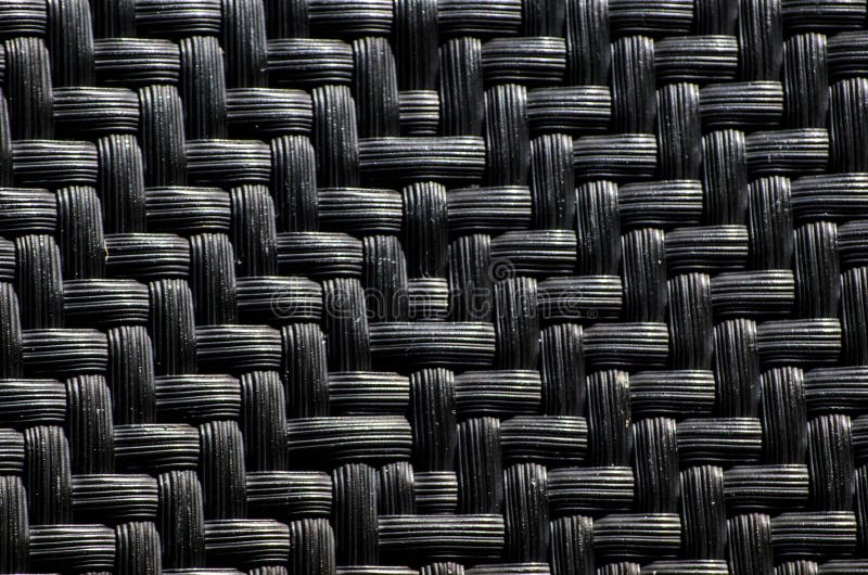 Black Plastic Basketwork Pattern Process of Weaving or Sewing Pliable ...