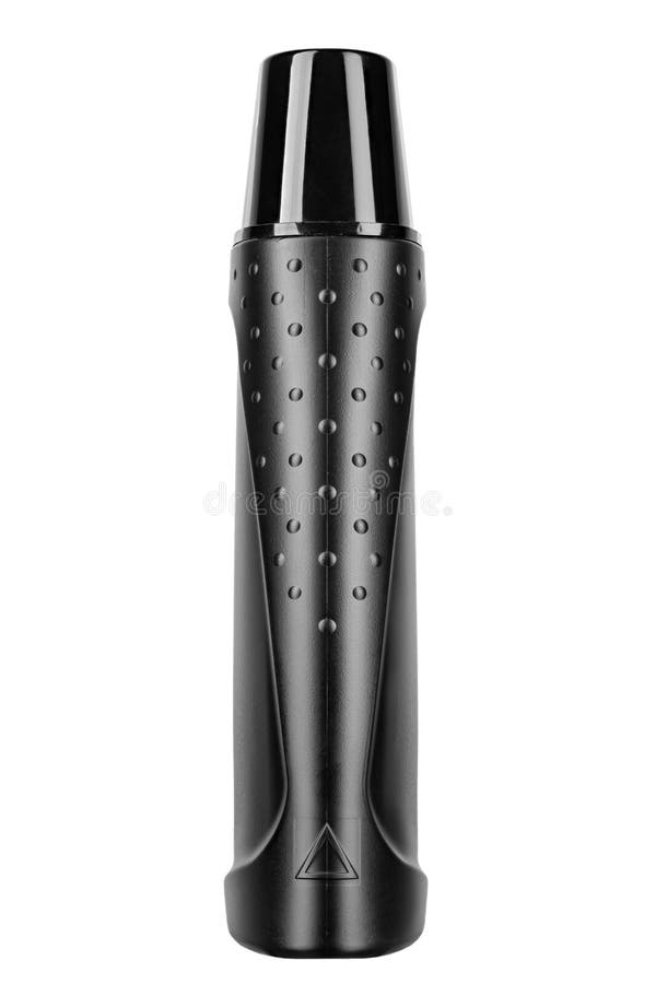 Black Plastic Bottle Isolated on a White Background, Detergent for Ware ...