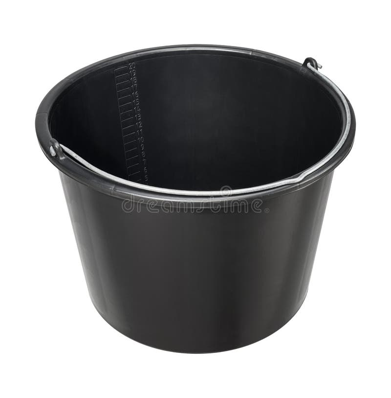 Black plastic bucket stock image. Image of gardening - 85678963