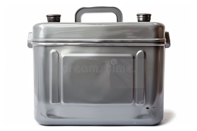 Black Plastic Canister for Engine Oil without Label Highlighted on a ...