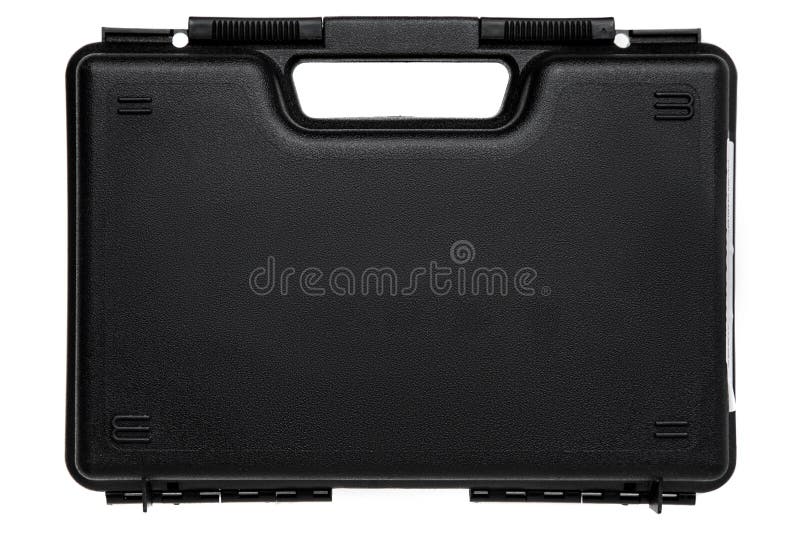 Black Plastic Case for Weapons or Tools Isolated on White Back Stock ...