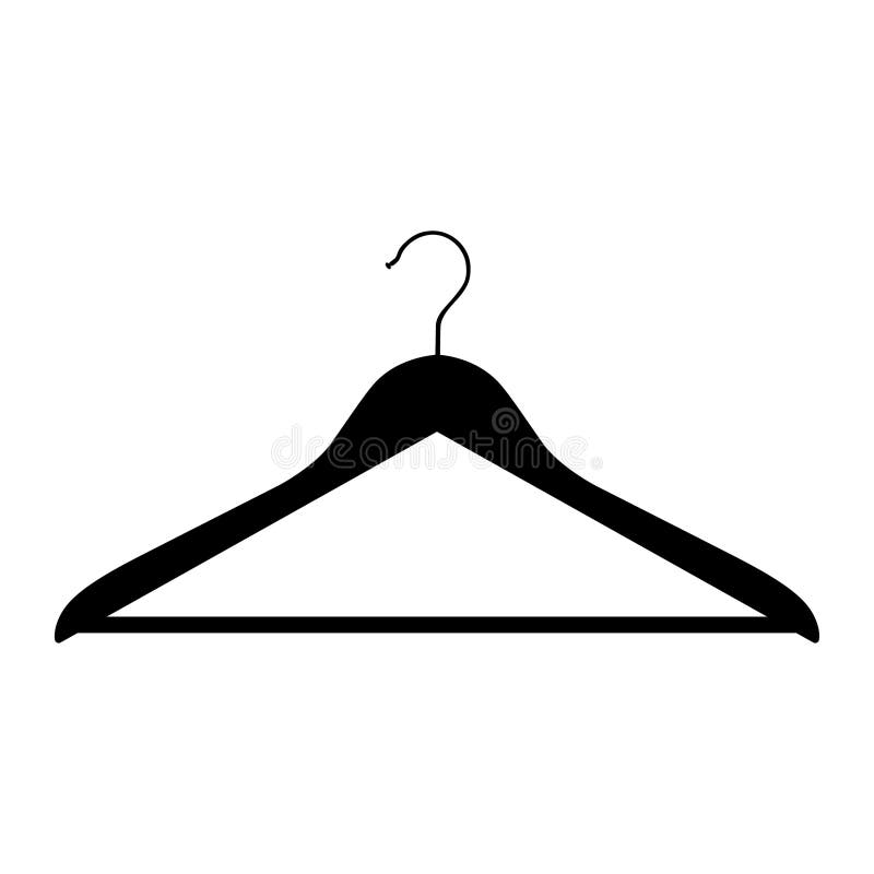 Black Plastic Coat Hanger, Clothes Hanger on a White Background Stock ...